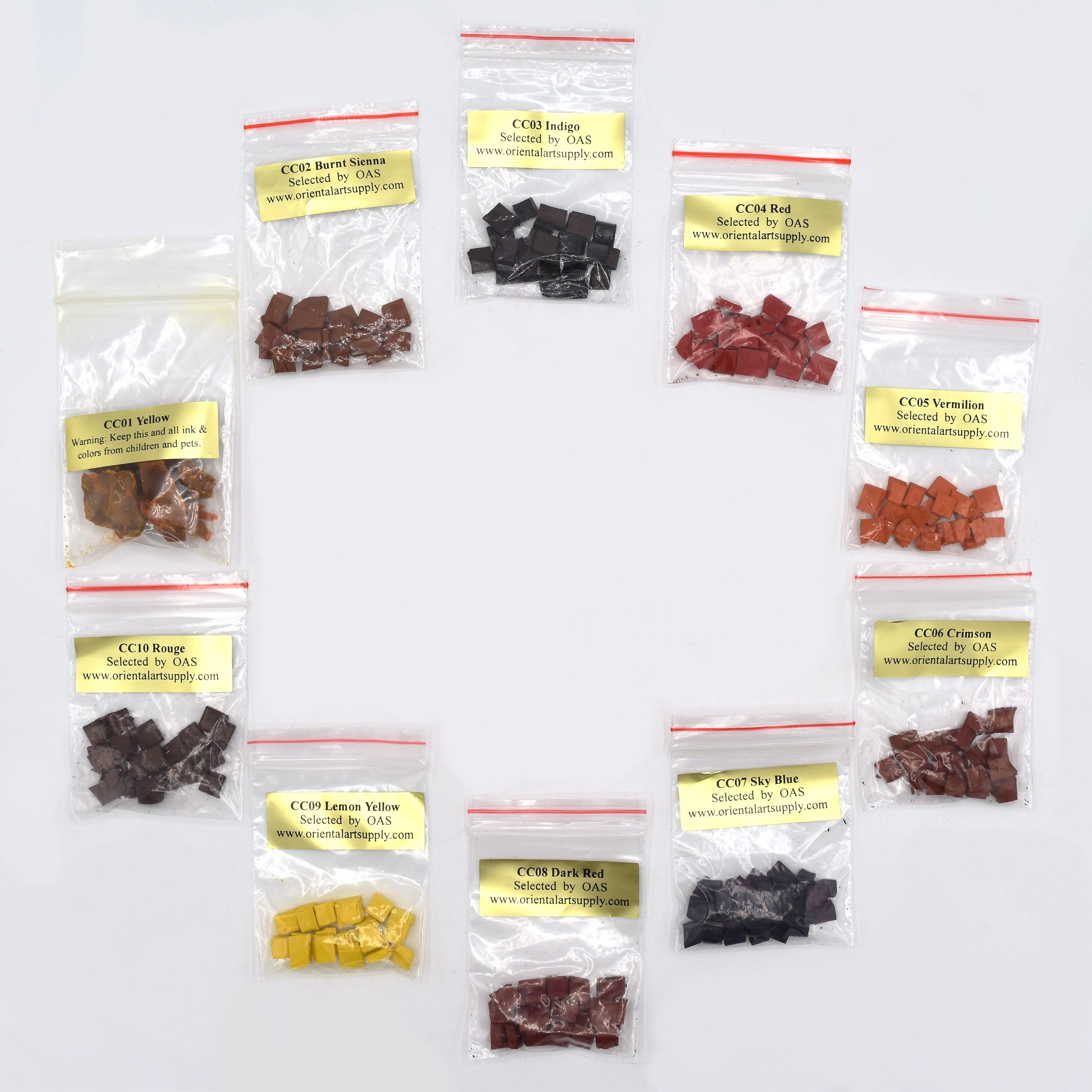 Chinese Chip Color Set with Chinese Yellow